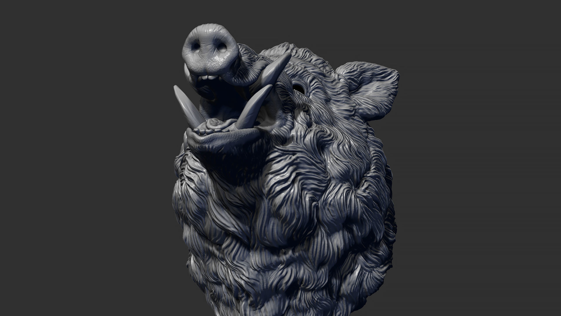Wild boar hog 3D model 3D printable | CGTrader