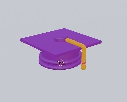 3D model Graduation Cap VR / AR / low-poly | CGTrader