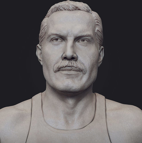Freddie Mercury 3D model 3D printable | CGTrader