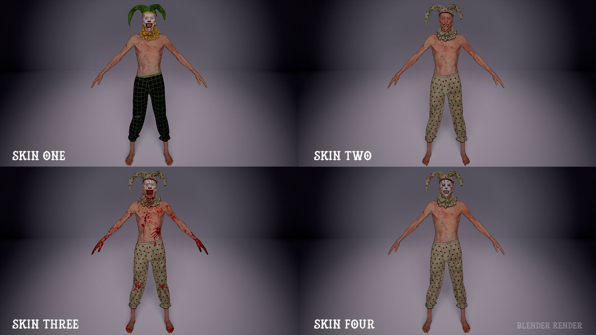 3D model Scary Clown for horror games VR / AR / low-poly | CGTrader