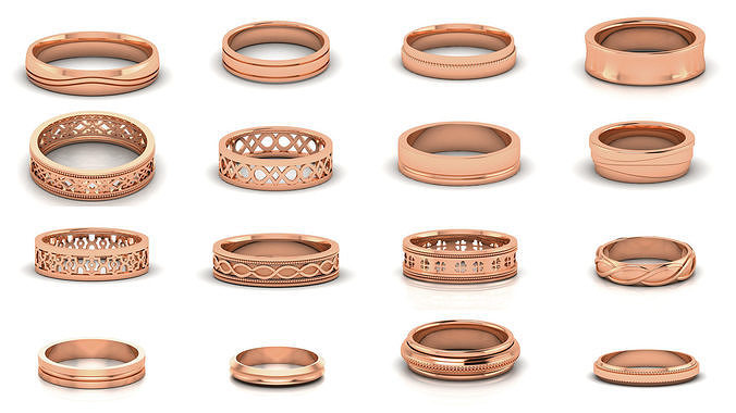 55 Plain Gold Band Ring 3dm render detail 3D Model Collection | CGTrader