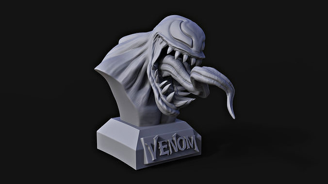 Venom Bust Marvel 3D Print 3D model 3D printable | CGTrader