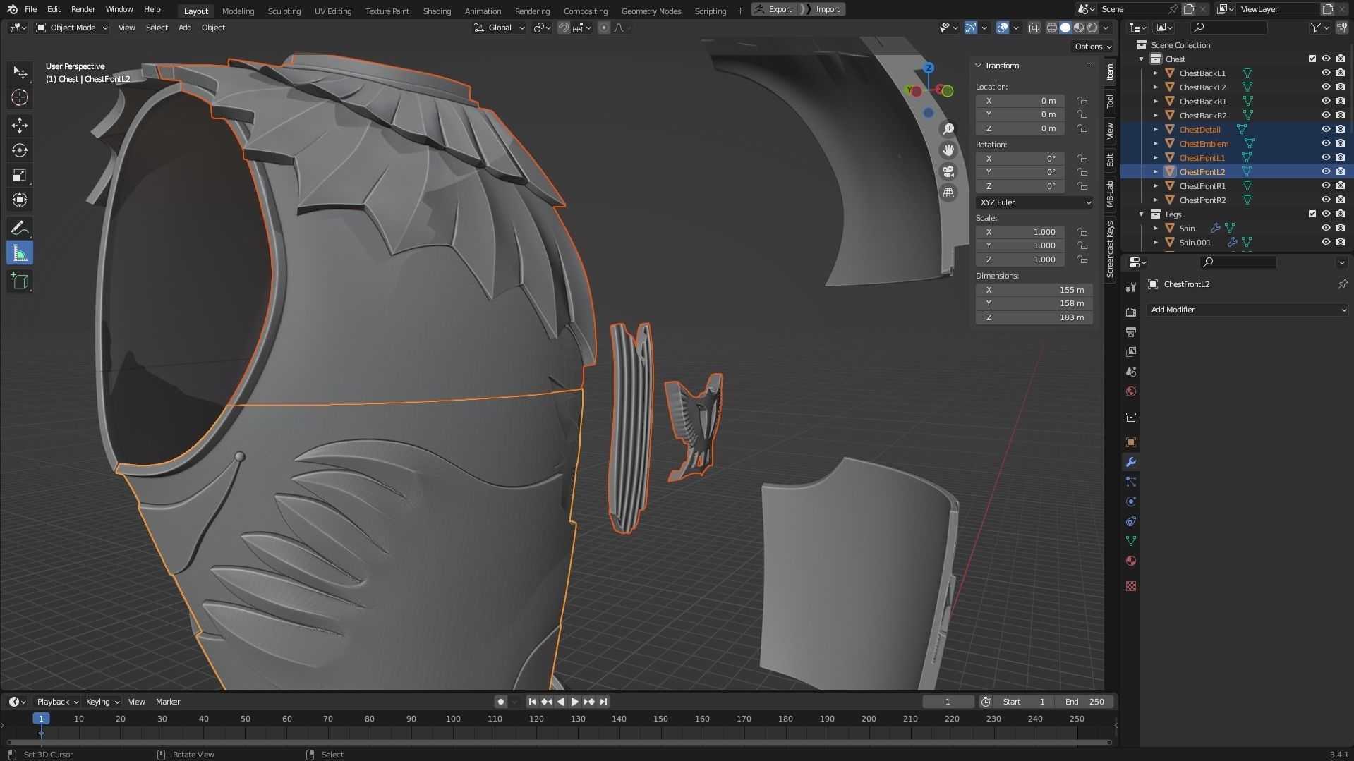 Berserk Griffith Armor for Cosplay 3D model 3D printable | CGTrader