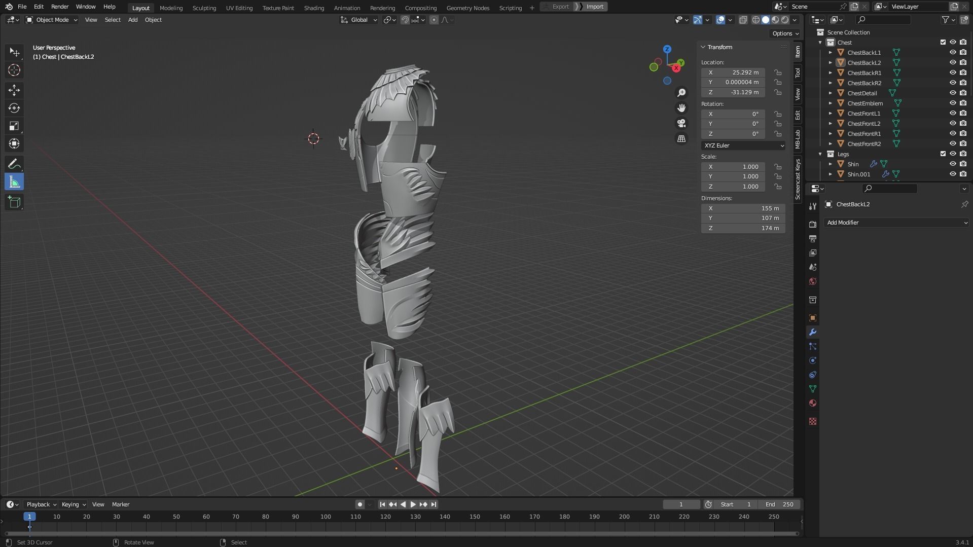 Berserk Griffith Armor for Cosplay 3D model 3D printable | CGTrader