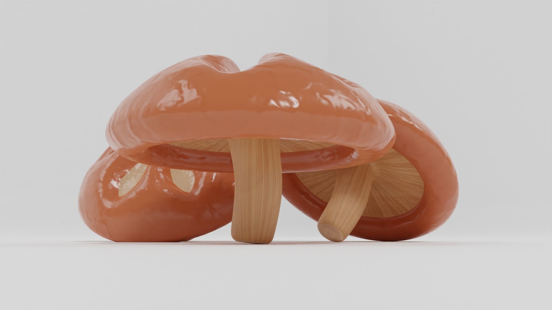 3D model Flower pattern on mushroom or shiitake PBR VR / AR / low-poly ...