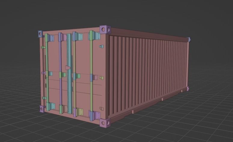 Container shipping free 3D model | CGTrader