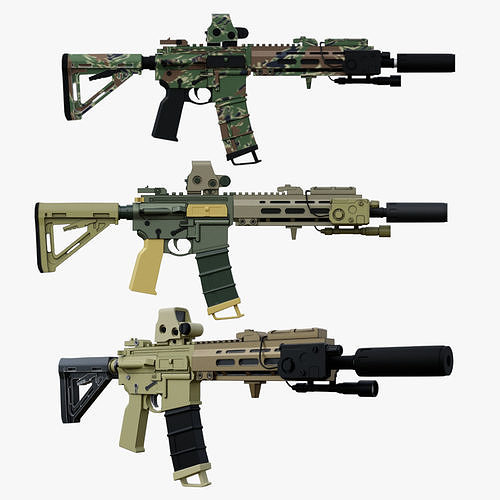 3D model Assault Rifle HK416 A5 VR / AR / low-poly | CGTrader