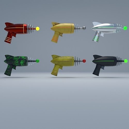 3D model Ray gun with 6 textures VR / AR / low-poly | CGTrader