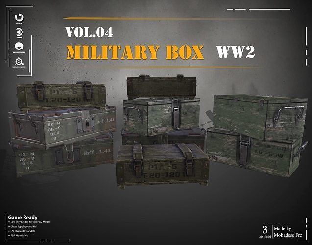 3D model Military Box WW2 - VOL04 Game Ready VR / AR / low-poly | CGTrader