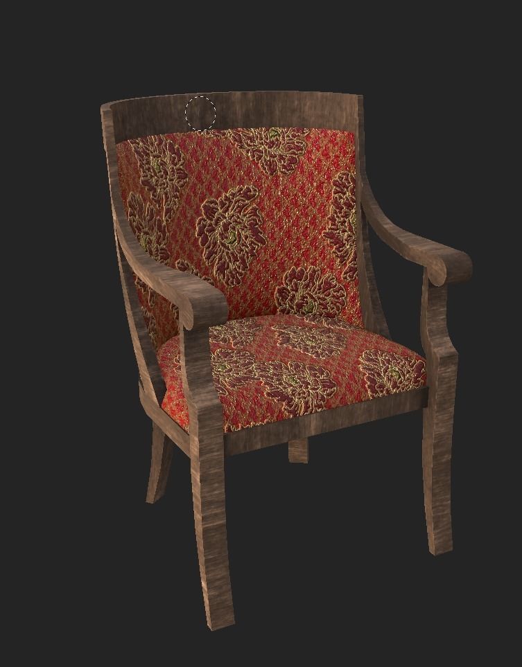 lounge chair 3D model Low Poly PBR textures free VR / AR / low-poly 3D ...