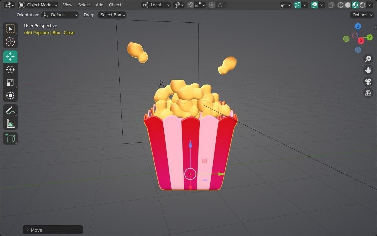 3D model Popcorn Emoji new Animated VR / AR / low-poly | CGTrader