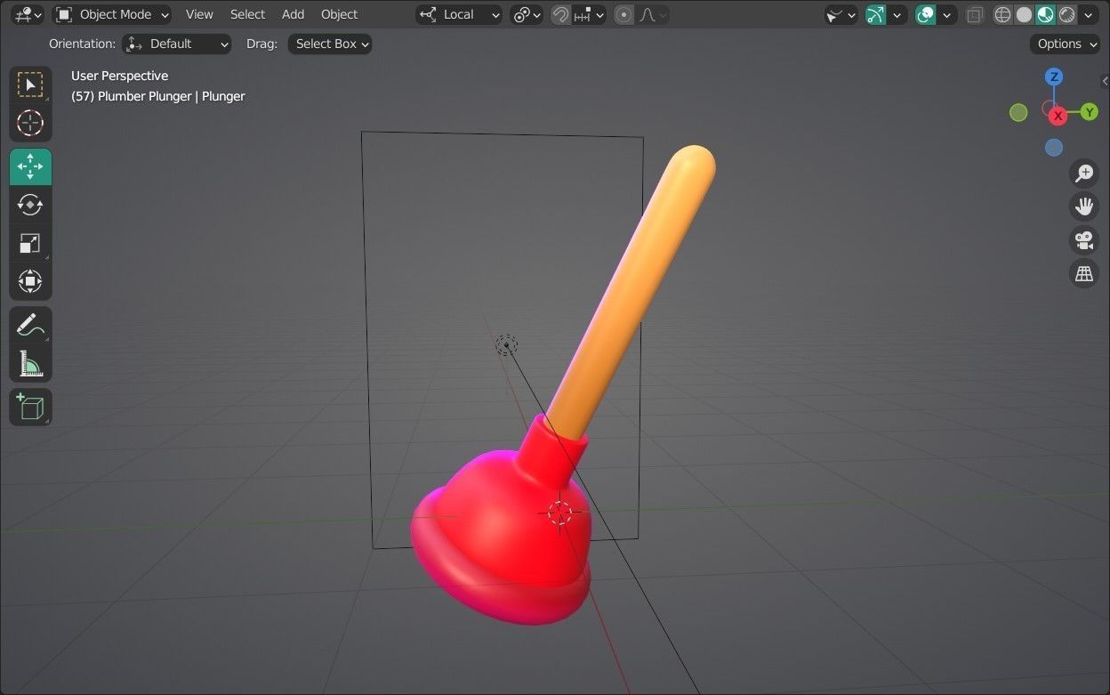 3D model Plumber Plunger Emoji new Animated VR / AR / low-poly | CGTrader