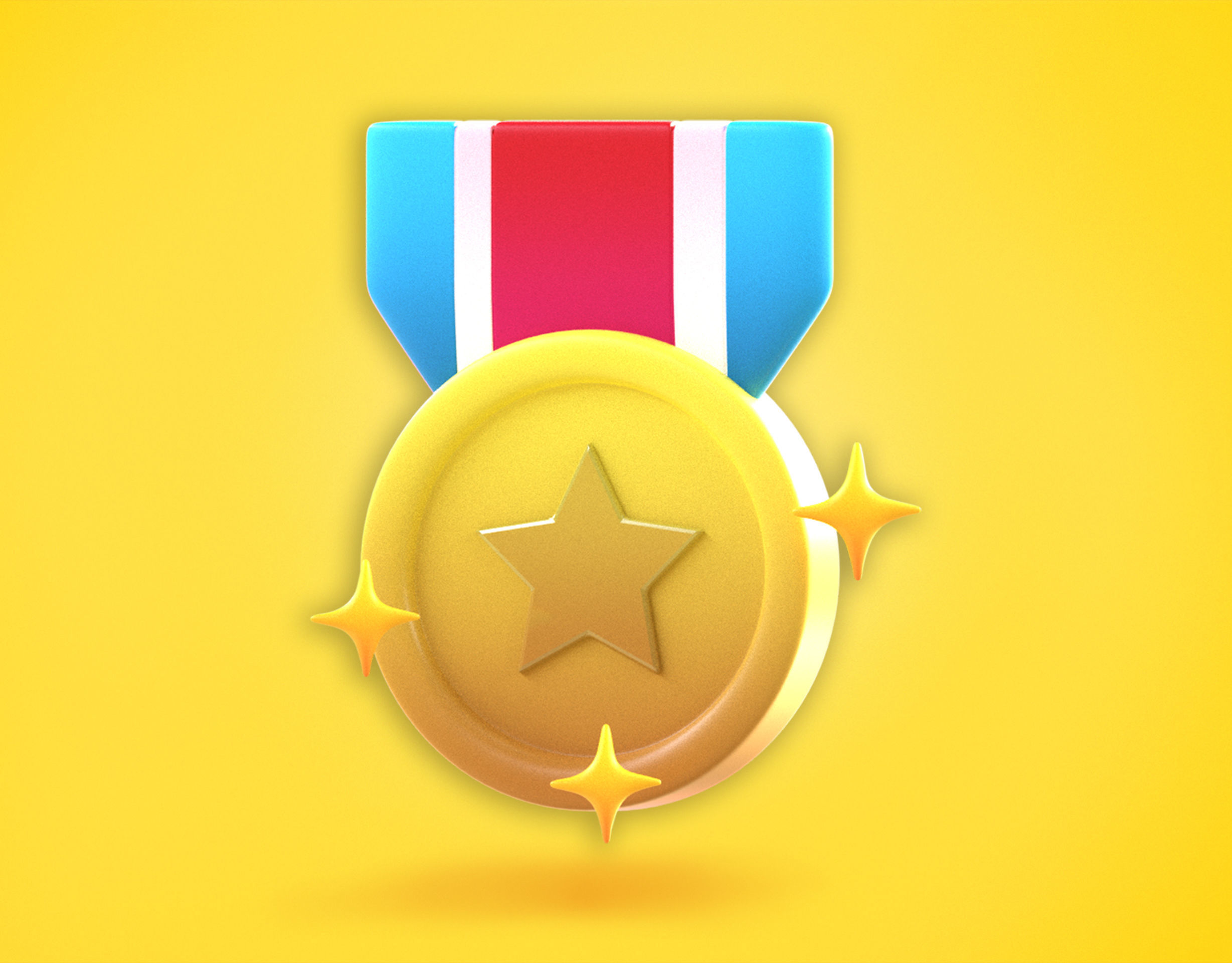 3D model Gold Medal Emoji new Animated VR / AR / low-poly | CGTrader