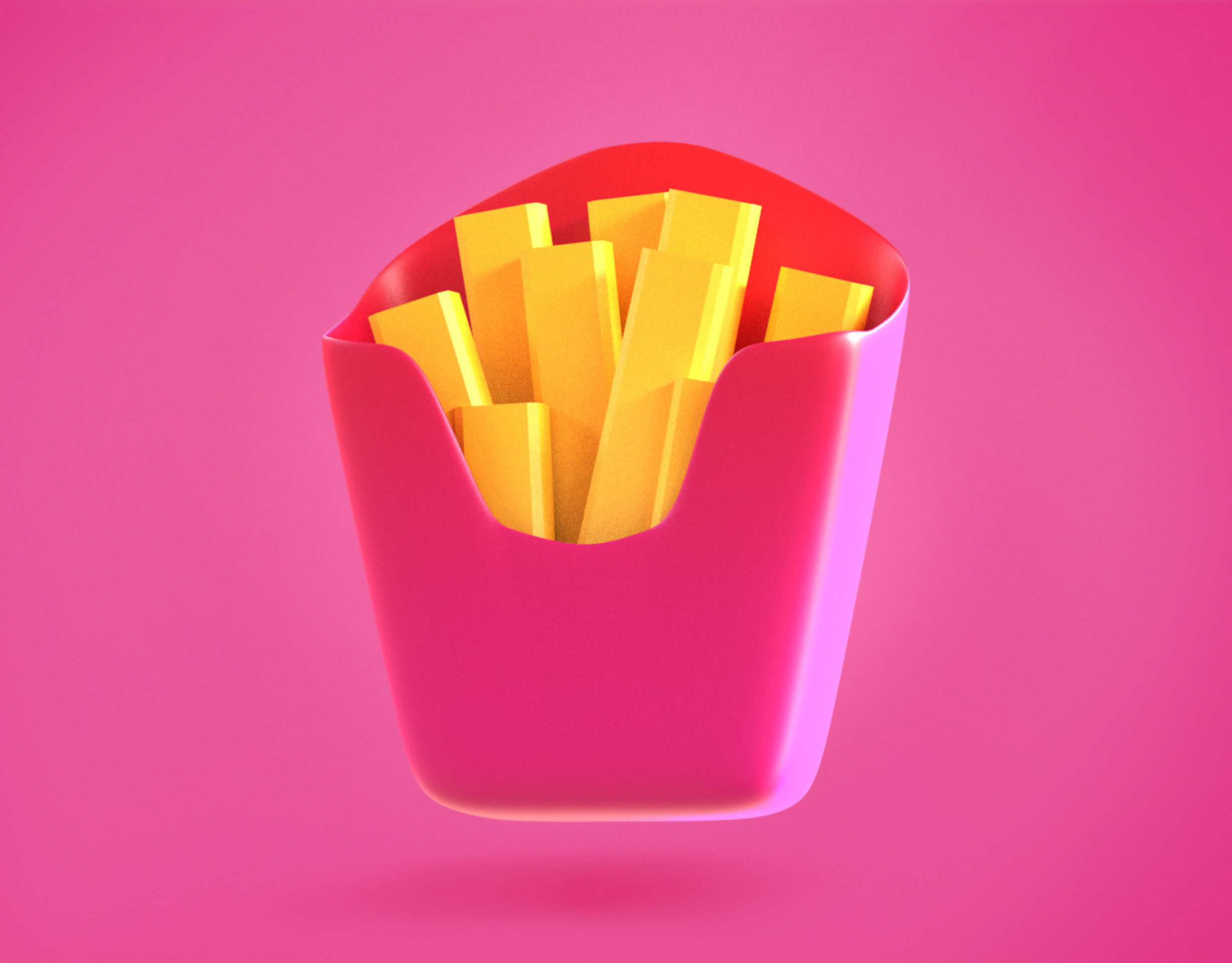 3D model French fries Emoji new Animated VR / AR / low-poly | CGTrader