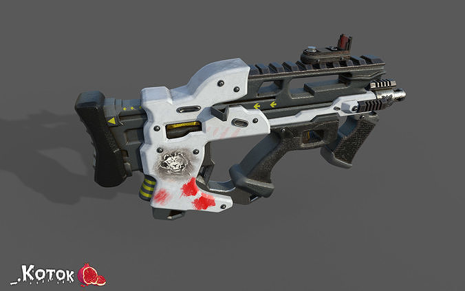 Rifle gun with lights free VR / AR / low-poly 3D model | CGTrader