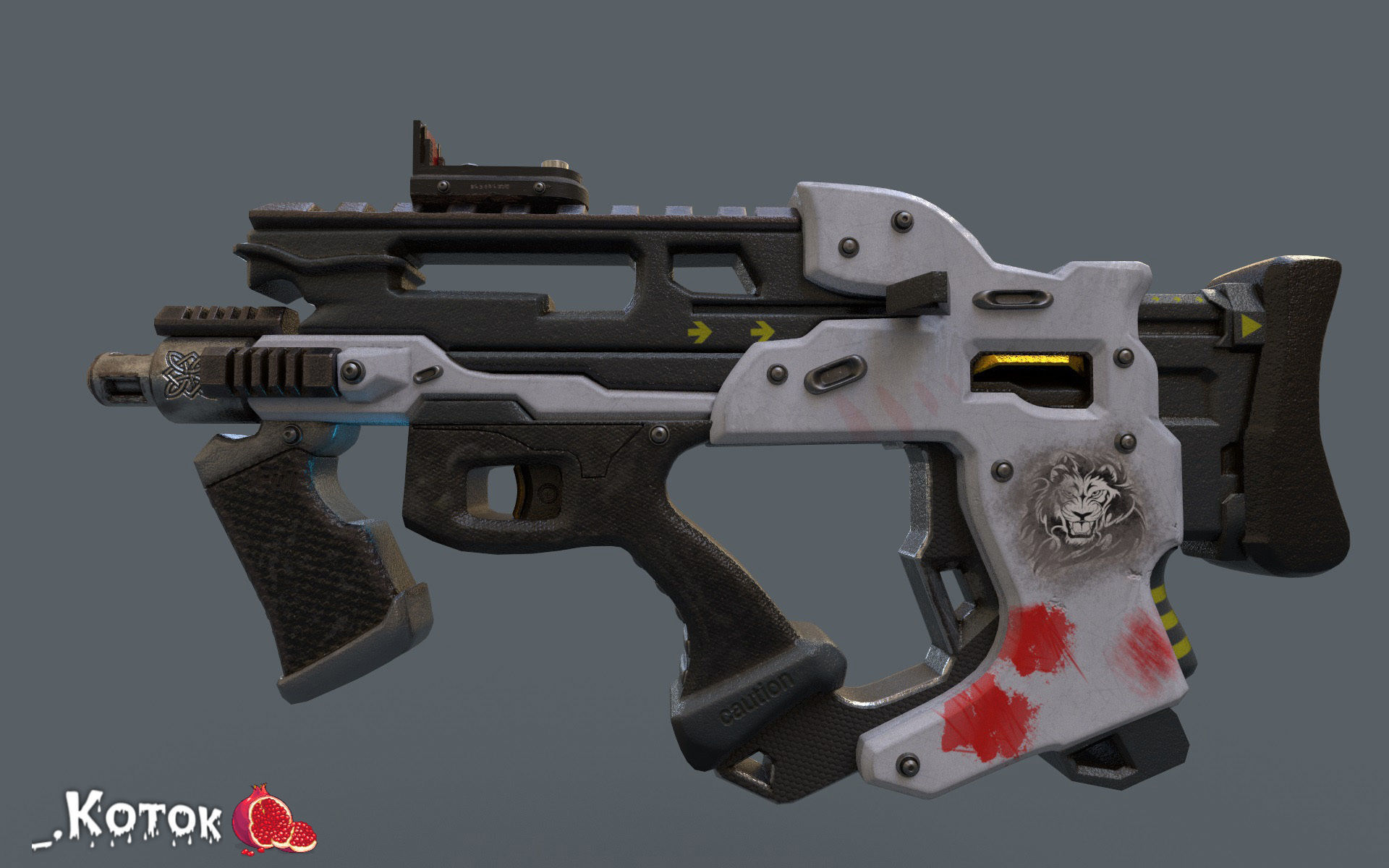 Rifle gun with lights free VR / AR / low-poly 3D model | CGTrader