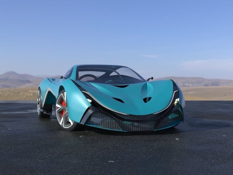 3D model Aurelio Supper electric car VR / AR / low-poly | CGTrader