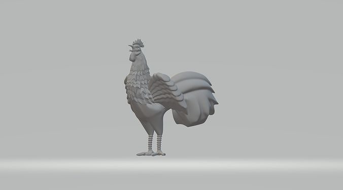 Rooster 3D model 3D printable | CGTrader