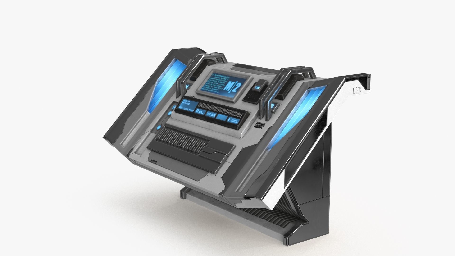 3D model Sci Fi Control Panel Table L VR / AR / low-poly | CGTrader
