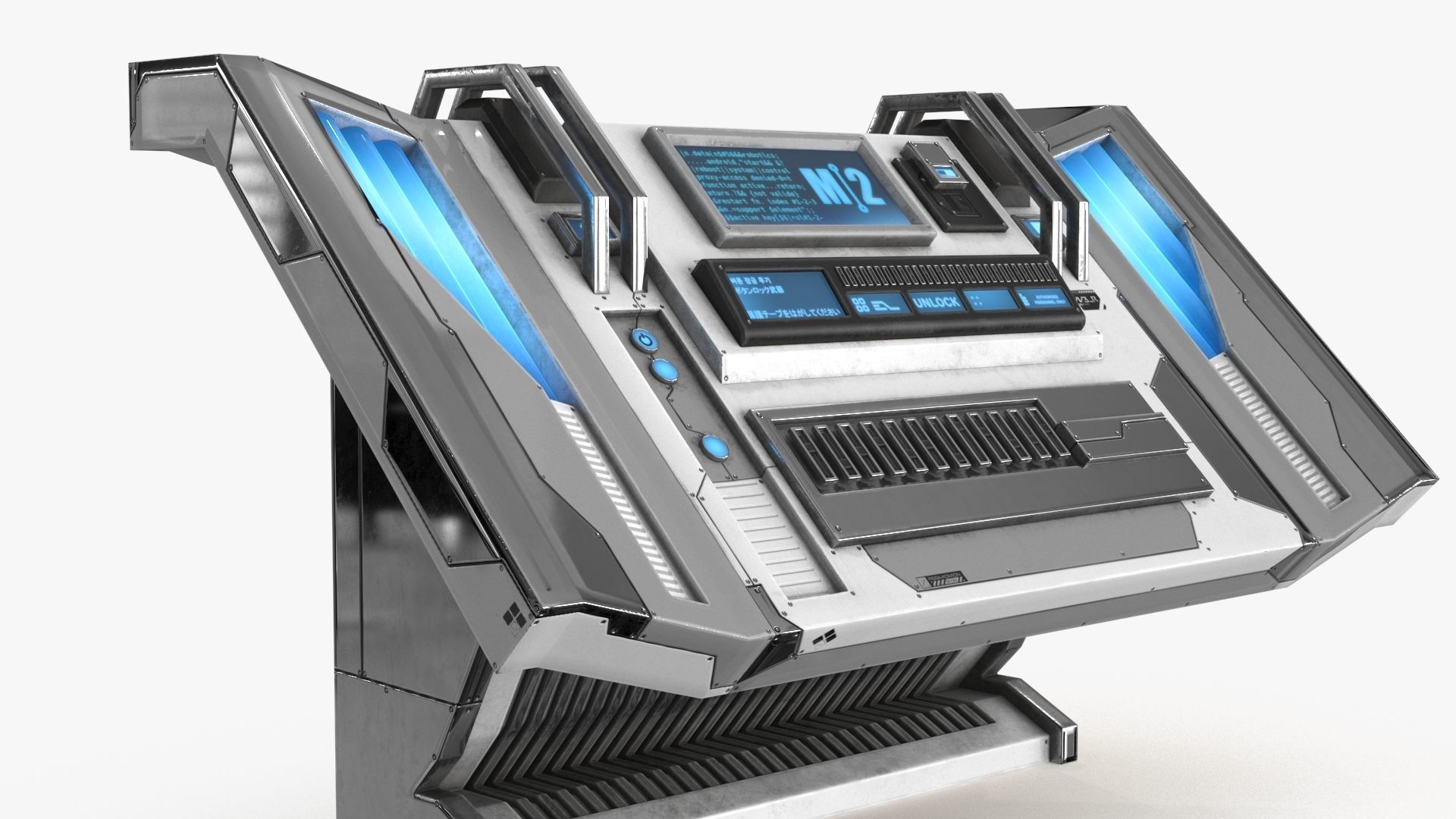 3D model Sci Fi Control Panel Table L VR / AR / low-poly | CGTrader