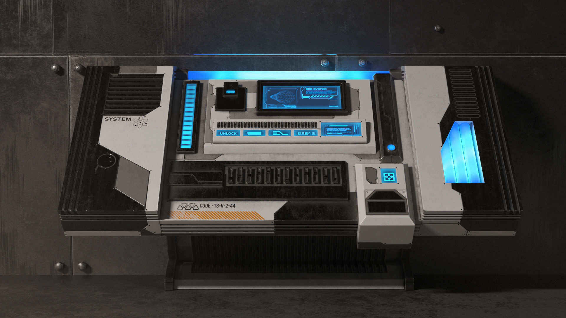3D model Sci Fi Control Panel Table R VR / AR / low-poly | CGTrader