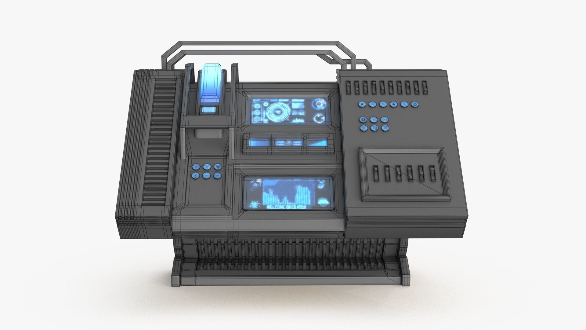 3D model Sci Fi Control Panel Table VR / AR / low-poly | CGTrader