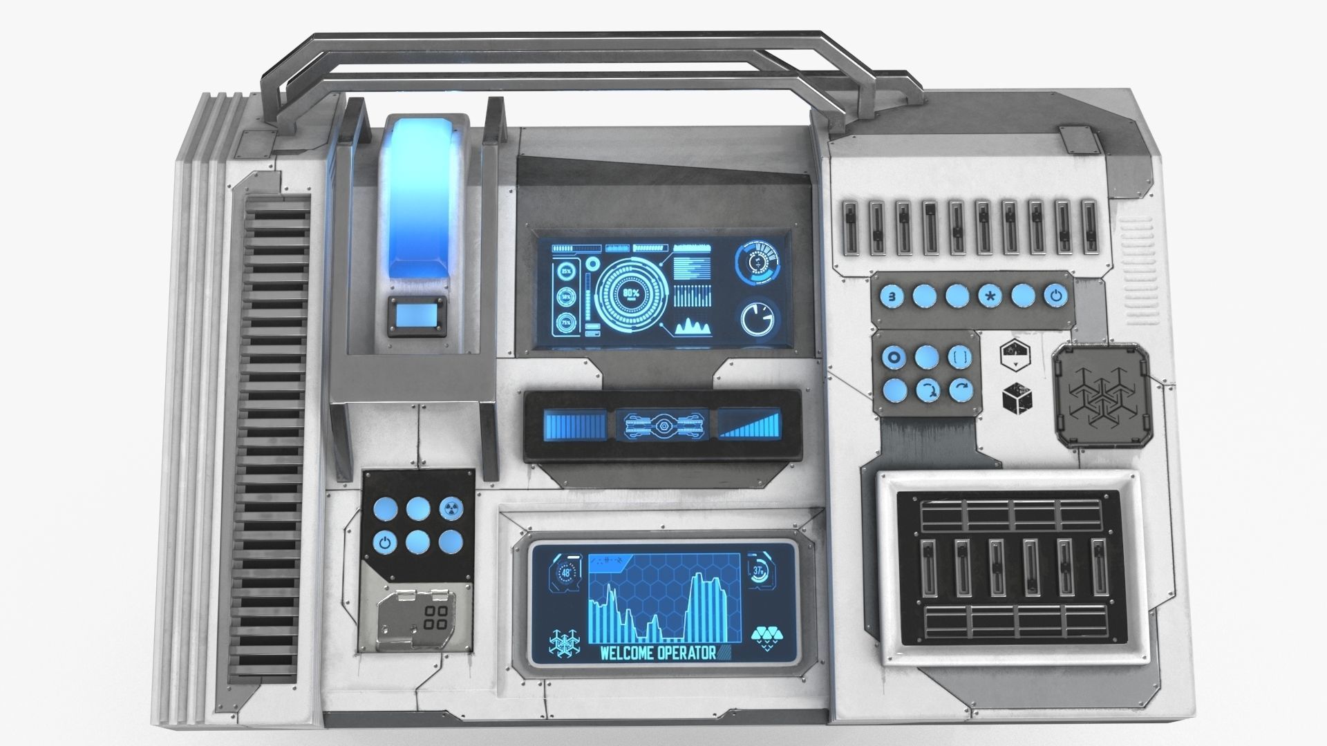 3D model Sci Fi Control Panel Table VR / AR / low-poly | CGTrader