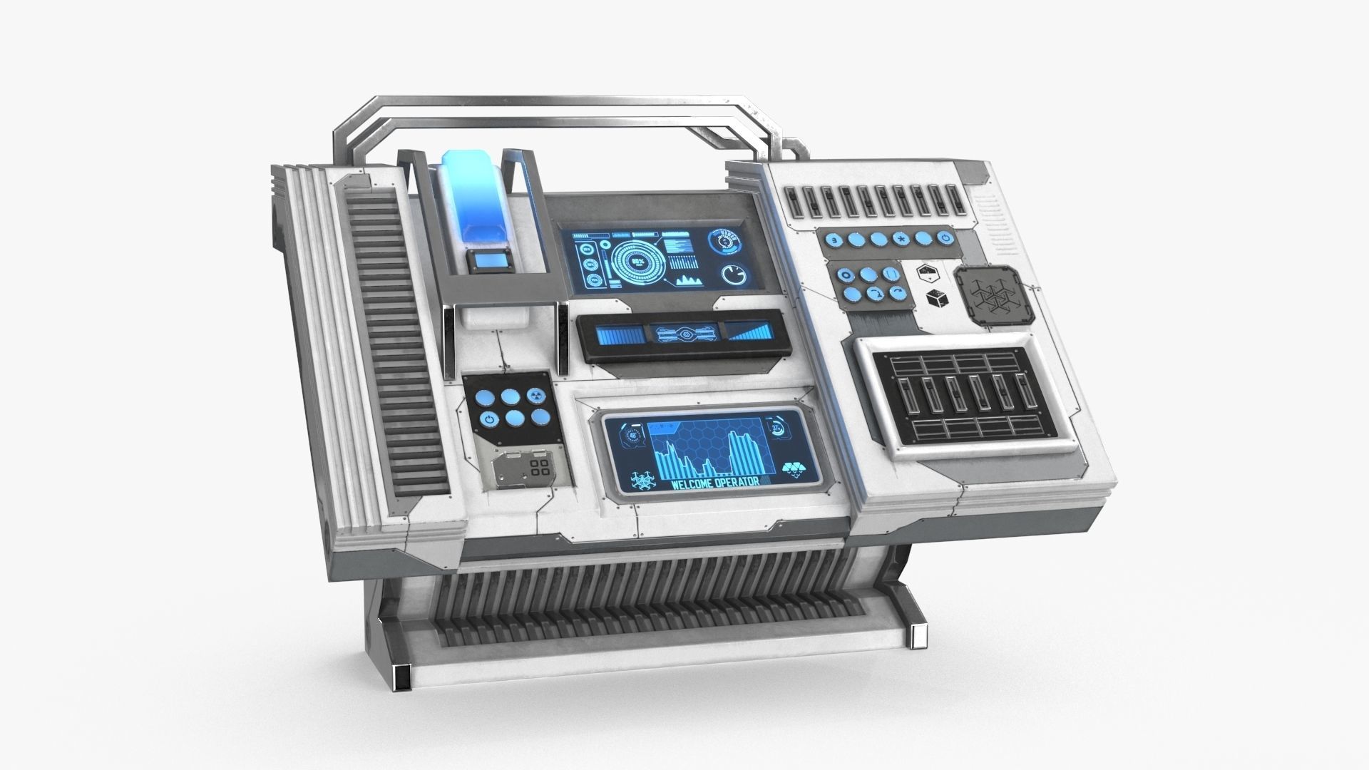 3D model Sci Fi Control Panel Table VR / AR / low-poly | CGTrader