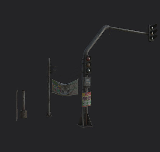 3D model Traffic Signal VR / AR / low-poly | CGTrader