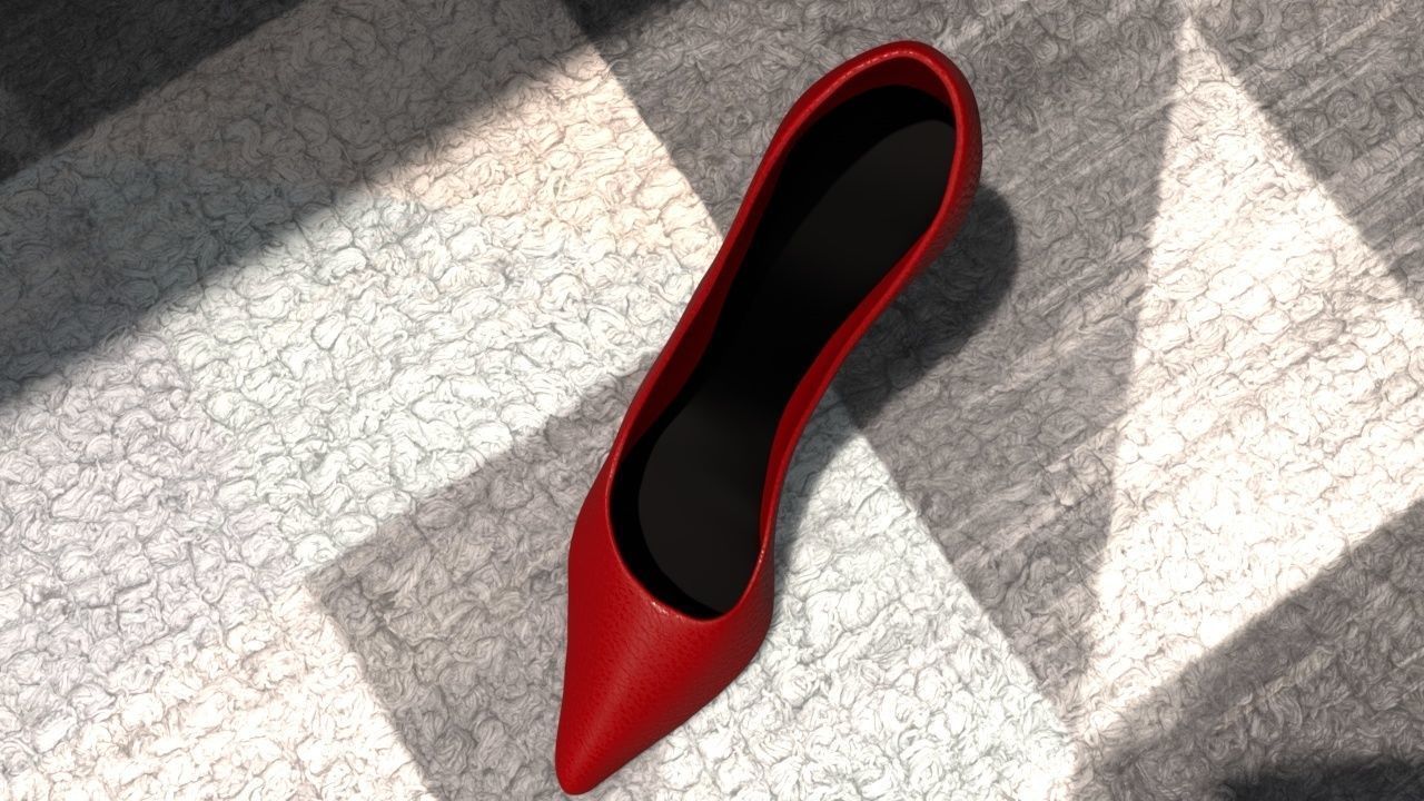 Leather Stiletto high heels 3D model | CGTrader