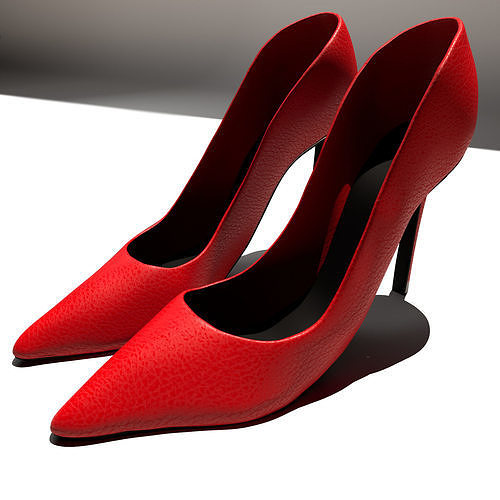 Leather Stiletto high heels 3D model | CGTrader
