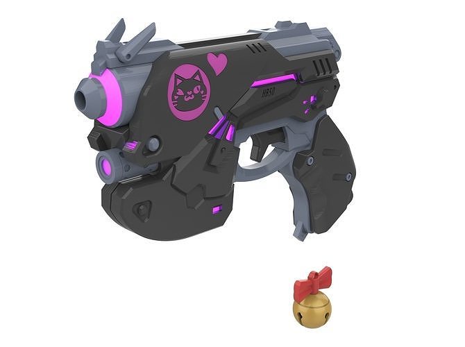 DVa Blaster Black Cat Skin - Overwatch - Commercial - STL 3D model 3D ...