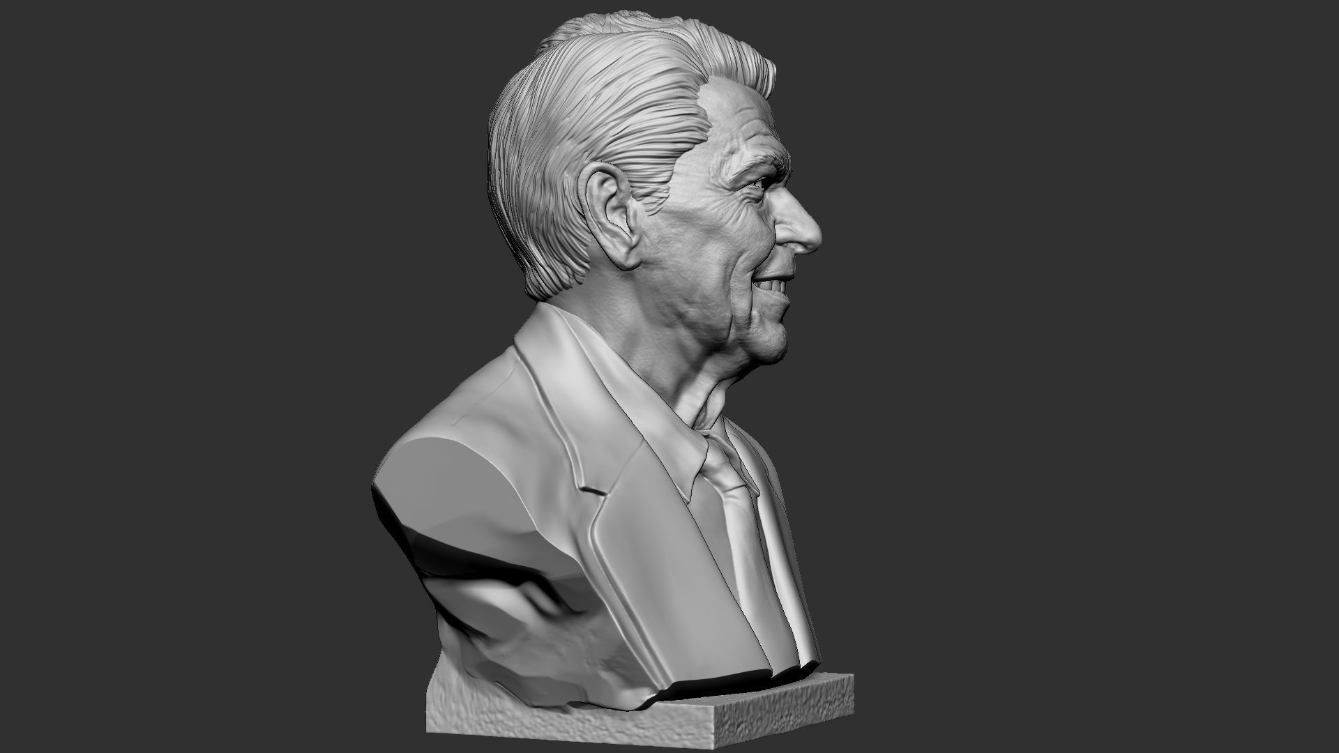 Ronald Reagan 3D model 3D printable | CGTrader