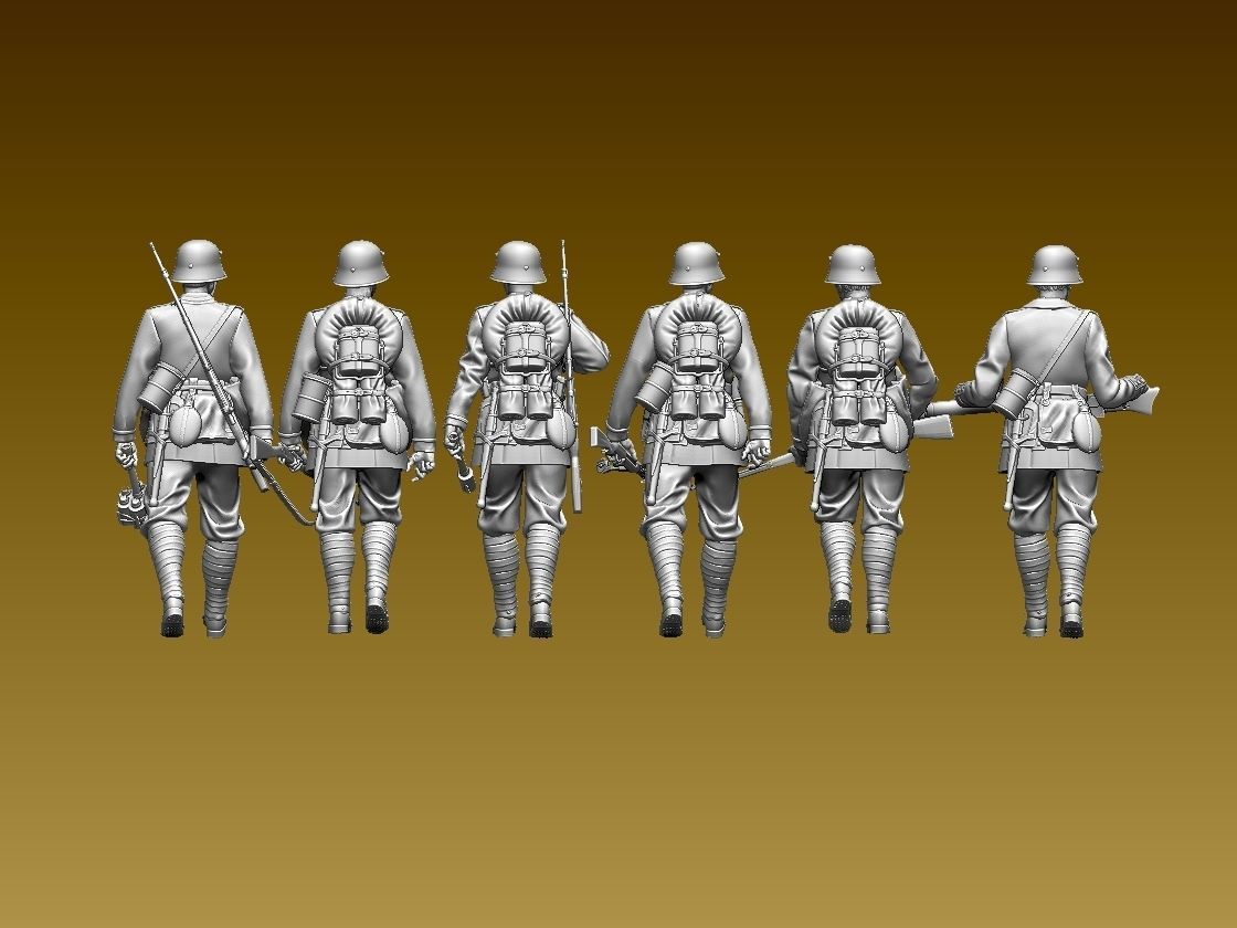 German soldiers ww1 3D model 3D printable | CGTrader