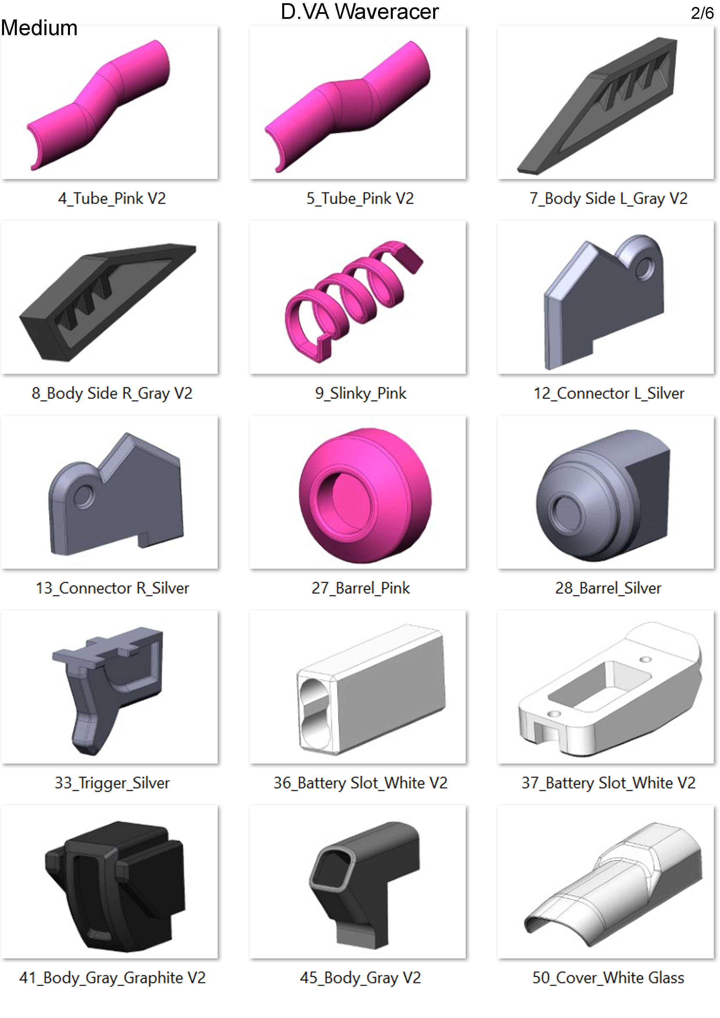 DVa Blaster Waveracer Skin - Overwatch - Commercial - STL 3D model 3D ...