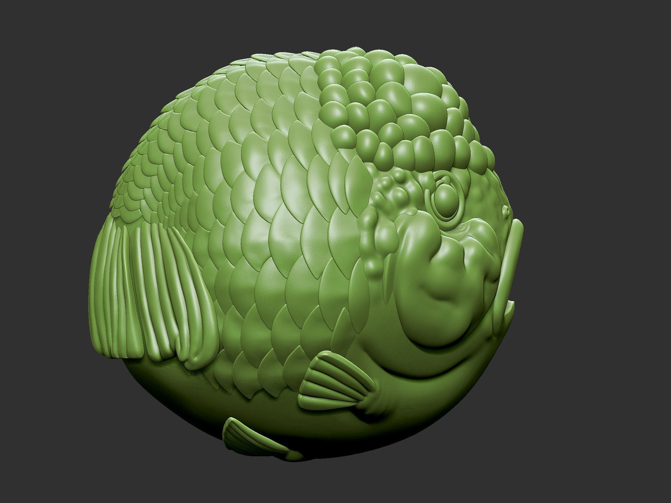 goldfish cute 3D model 3D printable | CGTrader