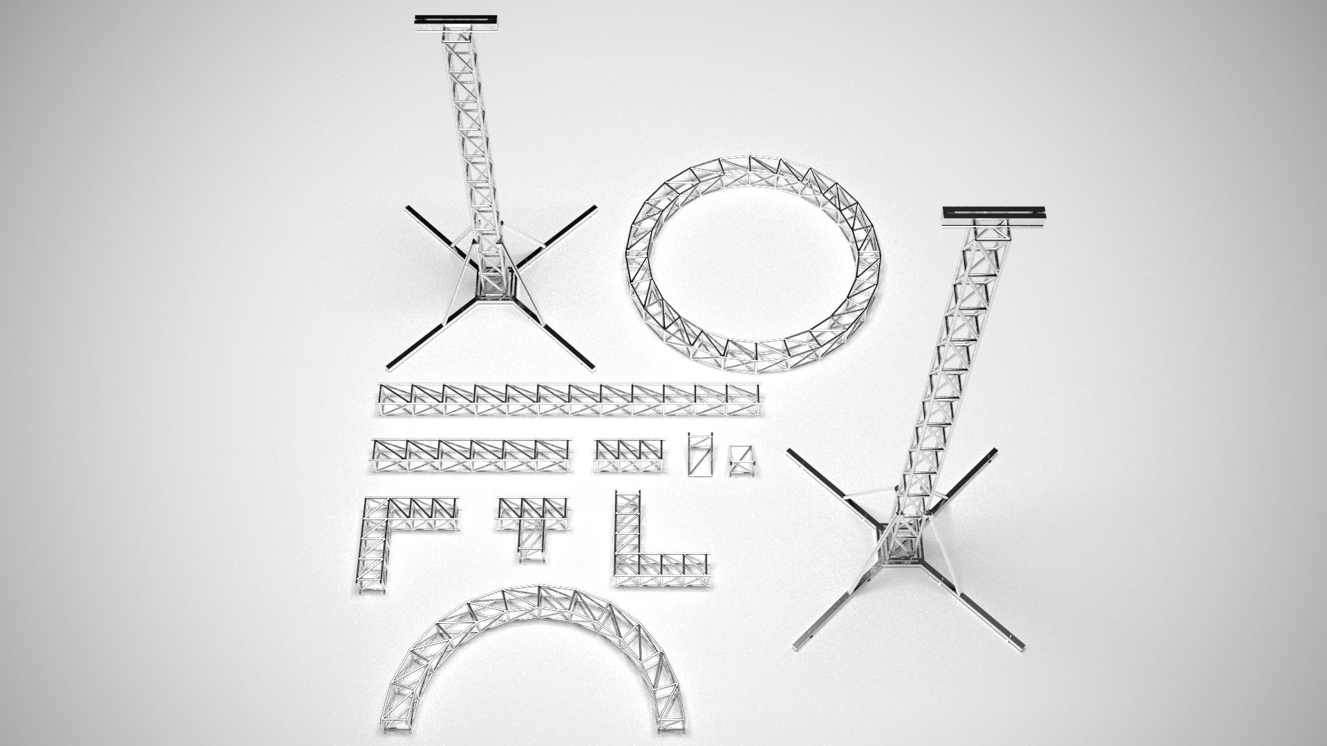 Stage Constructions Elements Concert Truss System 3D model | CGTrader