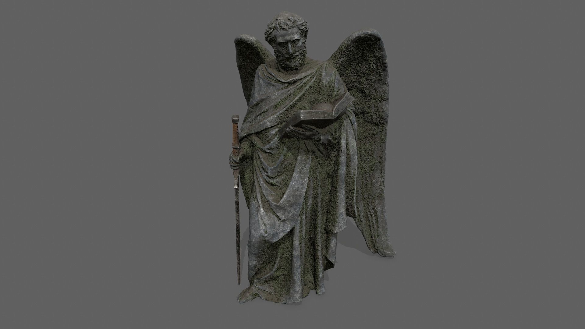 3D model Old Man Statue 3 VR / AR / low-poly | CGTrader