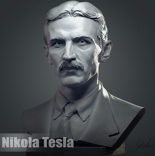 Nikola Tesla 3D model 3D printable | CGTrader