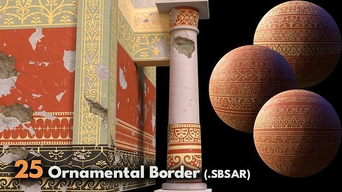 25 Ornamental Borders 3D model | CGTrader