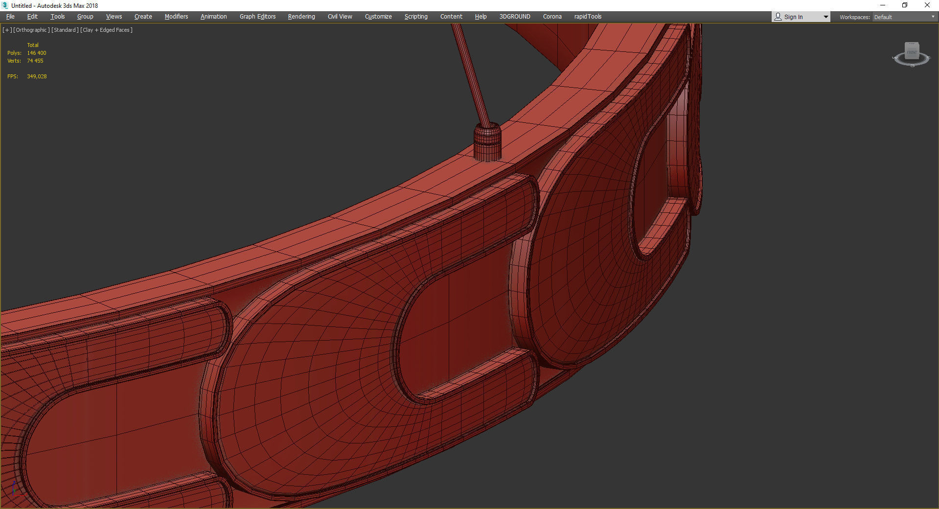 3D model Maoris Ring Horizontal Chandelier D60 VR / AR / low-poly ...