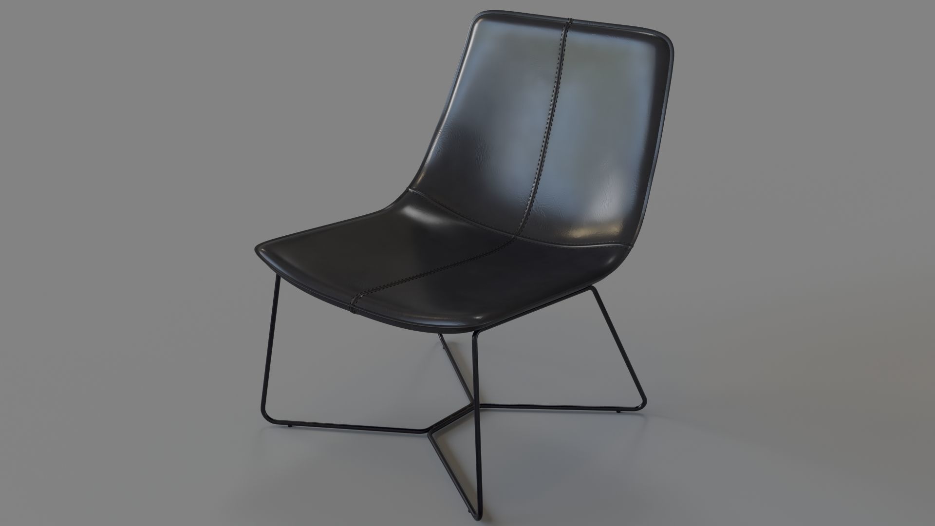 Kyle Accent Chair Black 3D model | CGTrader