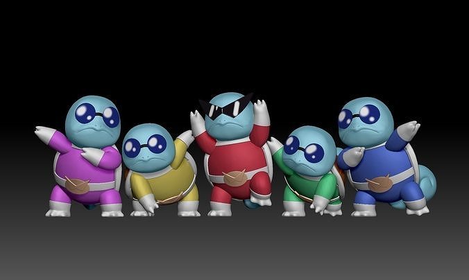 Pokemon Squirtle Power Rangers 3D model 3D printable | CGTrader