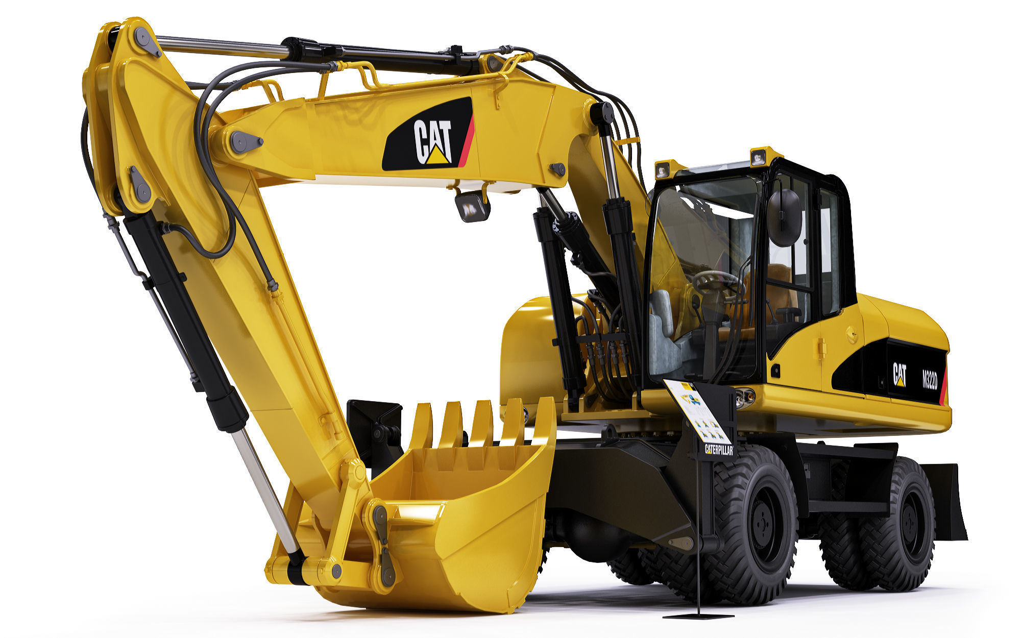 Wheeled Excavator 3D model | CGTrader