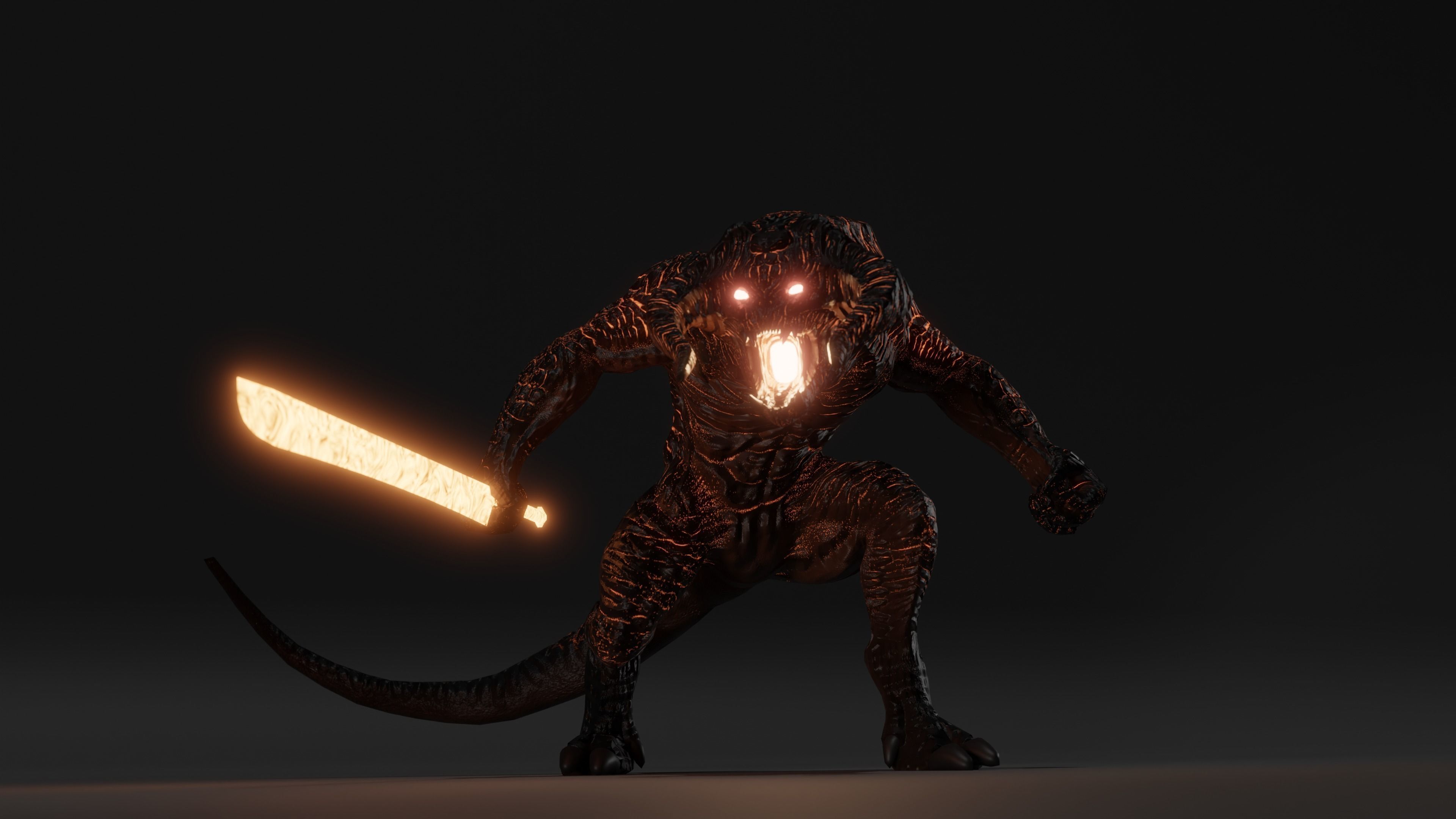 3D model Balrog - no wings VR / AR / low-poly | CGTrader