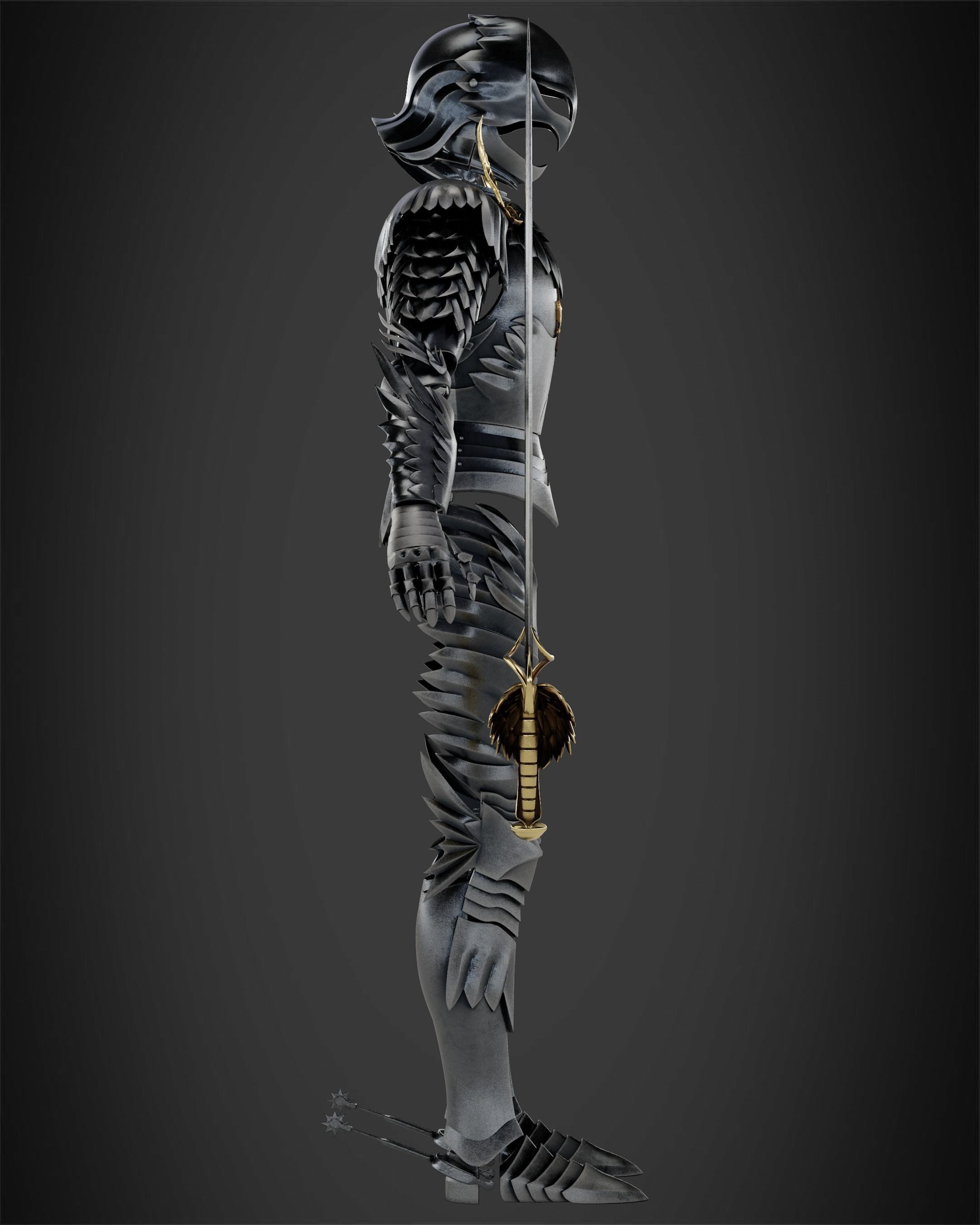 Berserk Griffith Full Armor and Sword for Cosplay 3D Model Collection ...