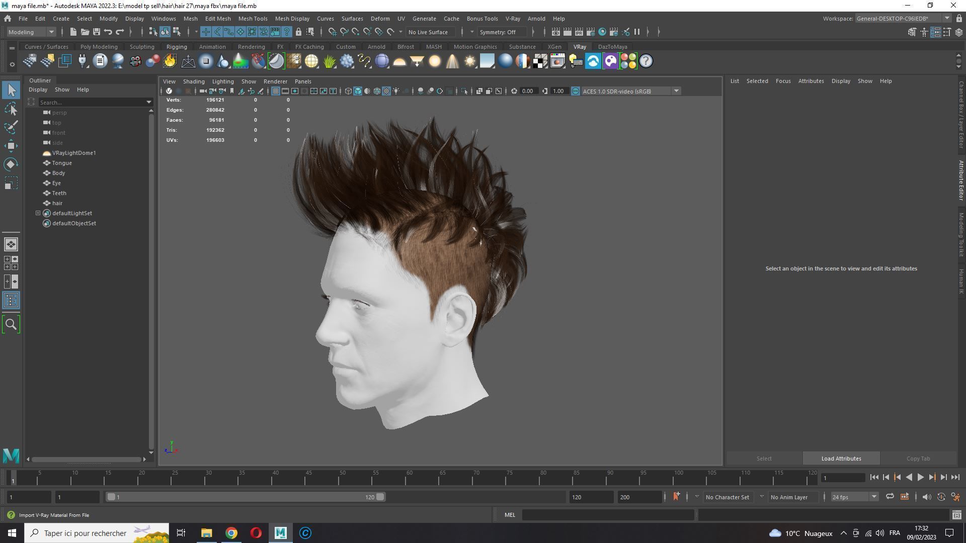 3D model Realistic Hair hawk cyberpunk VR / AR / low-poly | CGTrader