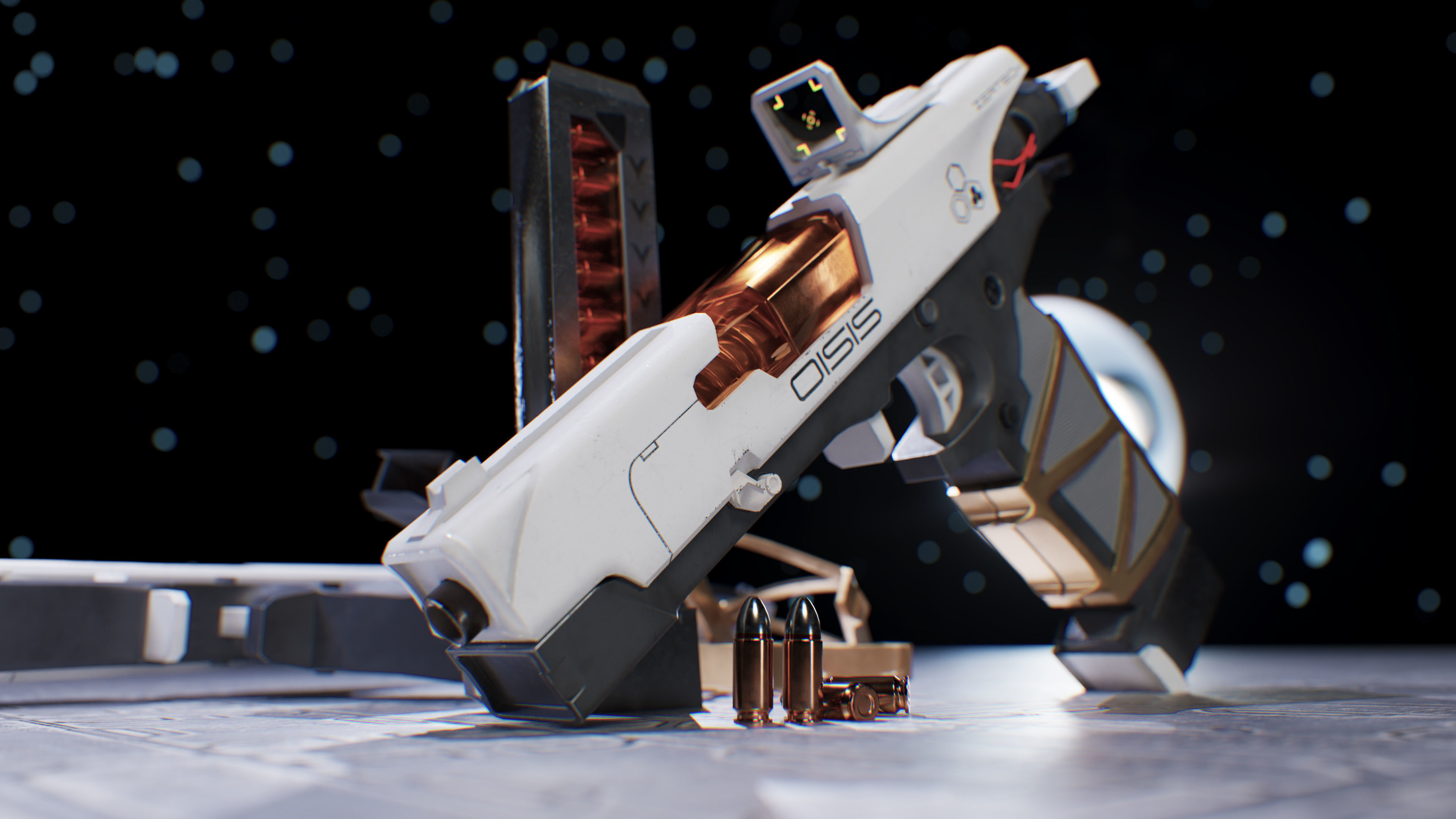 3D model ZerTech Oisis the future pistol gun VR / AR / low-poly | CGTrader