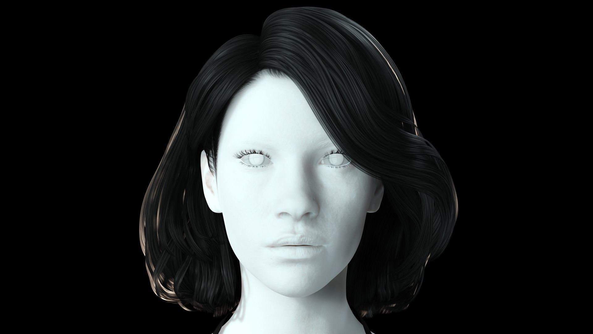 3D model Realistic female hair VR / AR / low-poly | CGTrader