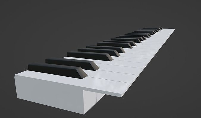 3D model Piano Key Set 49 lowpoly VR / AR / low-poly | CGTrader
